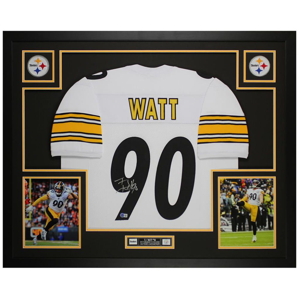 TJ Watt Signed Custom Framed Jersey Display (Beckett) | Pristine Auction