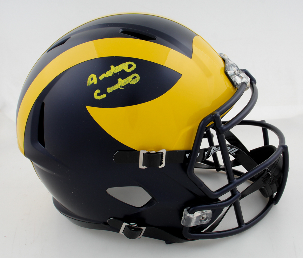 Anthony Carter Signed Michigan Wolverines Full-Size Speed Helmet (JSA ...
