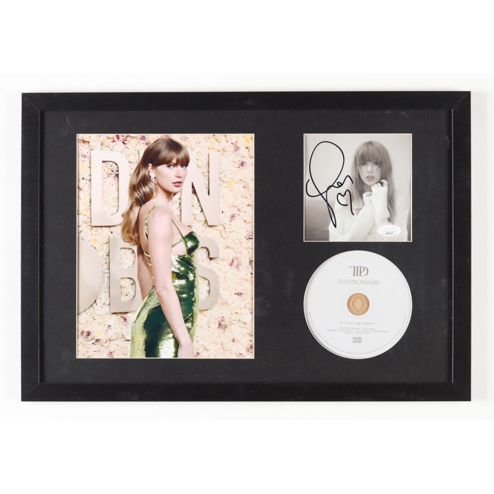 Taylor Swift Signed Custom Framed "The Tortured Poets Department" CD ...