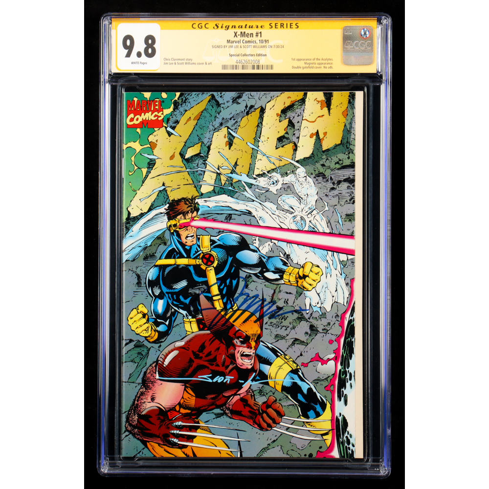 Jim Lee & Scott Williams Signed 1991 "X-Men" Issue #1 Collectors Edition Gatefold Cover ...