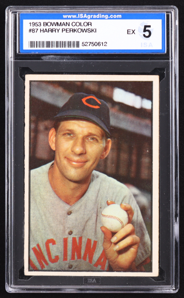 Harry Perkowski 1953 Bowman Color #87 (ISA 5) | Pristine Auction