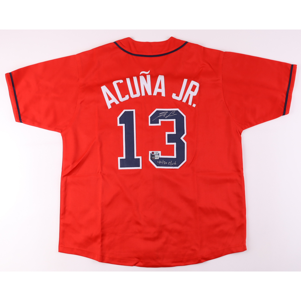 Ronald Acuna Jr. Signed Jersey Inscribed "40/70 Club" (Acuna Jr. & JSA ...