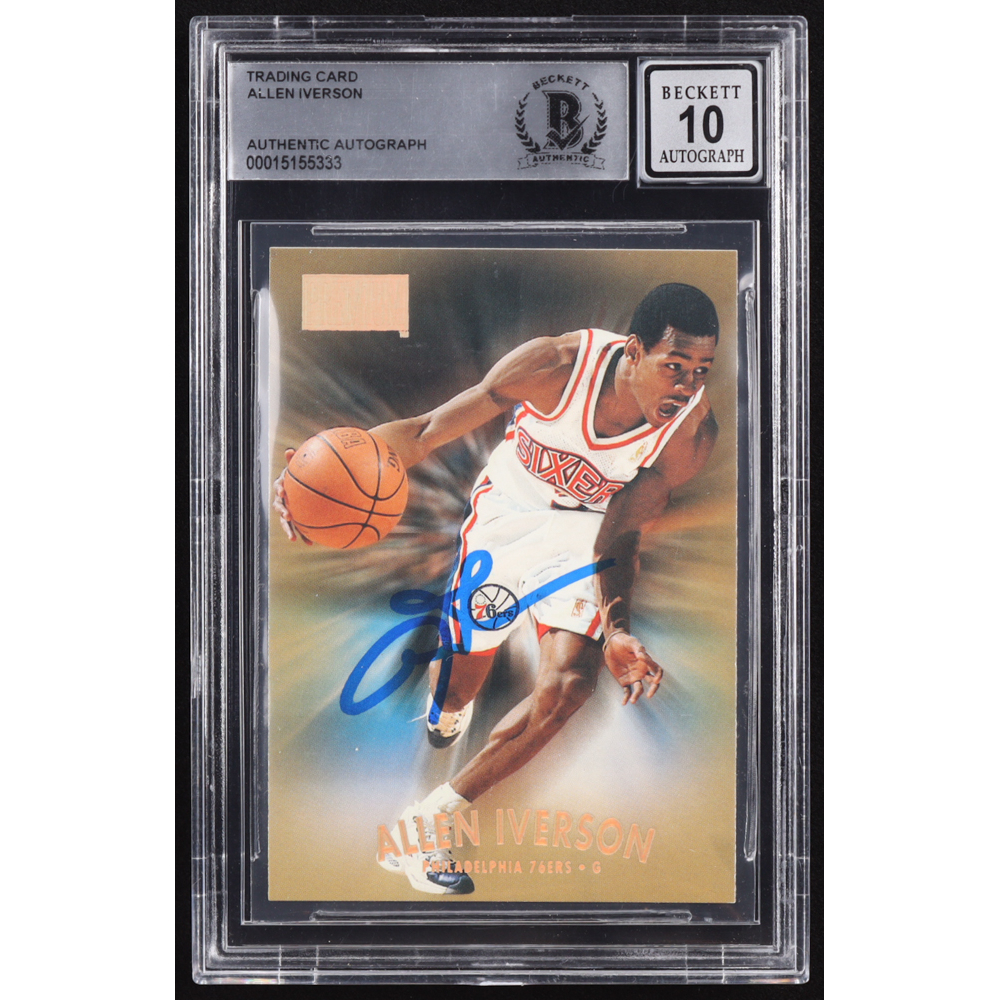 Allen Iverson Signed 1997-98 SkyBox Premium #100 (BGS | Autograph Grade ...