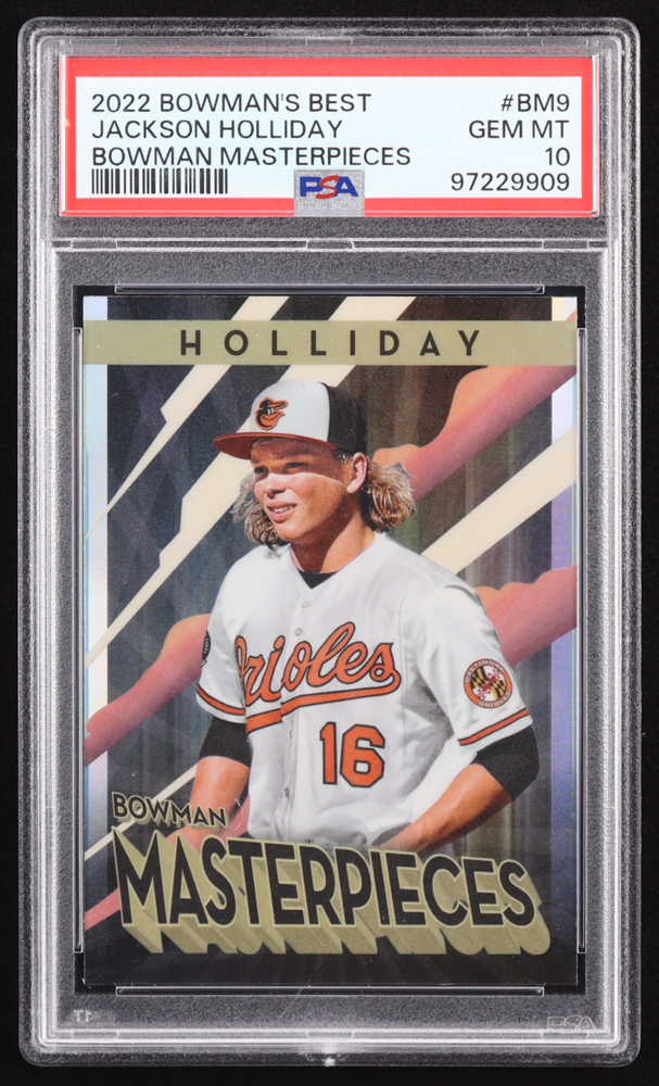 Jackson Holliday 2022 Bowman's Best Bowman Masterpieces #BM9 RC (PSA 10 ...