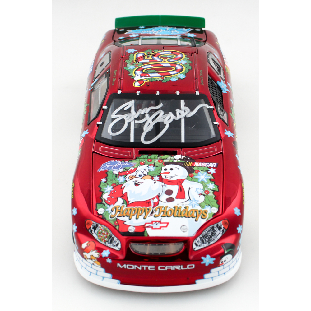Sam Bass Signed NASCAR 2005 Red Chrome Holiday Car Monte Carlo 1:24 Die ...