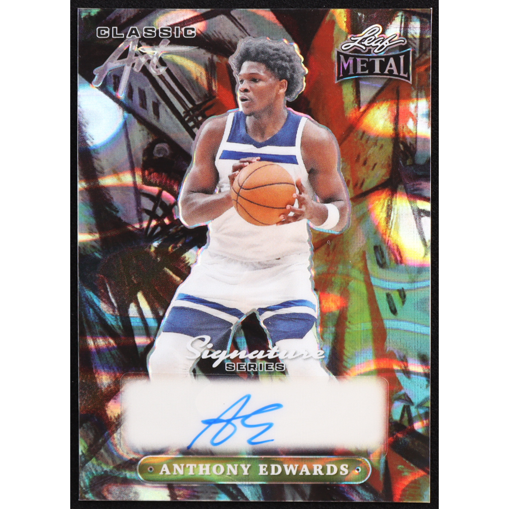 Anthony Edwards 2024 Leaf Metal Signature Series Classic Art Lava # ...