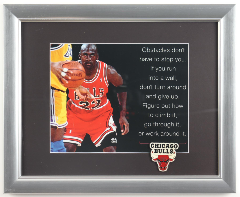 Michael Jordan "Obstacles Don't..." Bulls Custom Framed Print Display ...