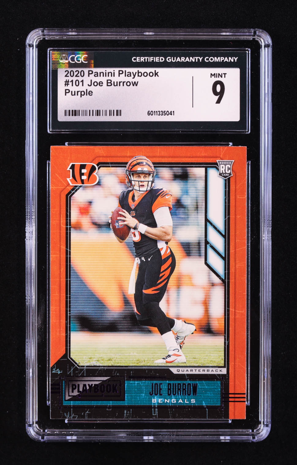 Joe Burrow 2020 Panini Playbook Purple #101 RC (CGC 9) | Pristine Auction