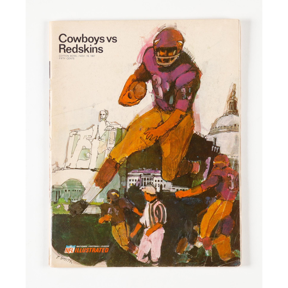 1967 NFL Illustrated Redskins Vs Cowboys Cotton Bowl Official Game ...
