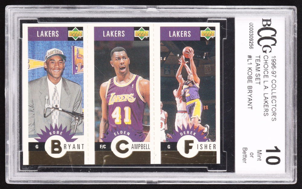 1996-97 Collector's Choice Los Angeles Lakers #L1 Kobe Bryant RC ...