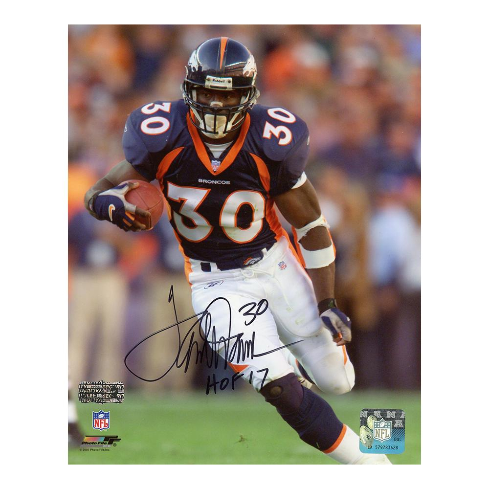 Terrell Davis Signed Broncos 8x10 Photo Inscribed "HOF 17" (Radtke ...