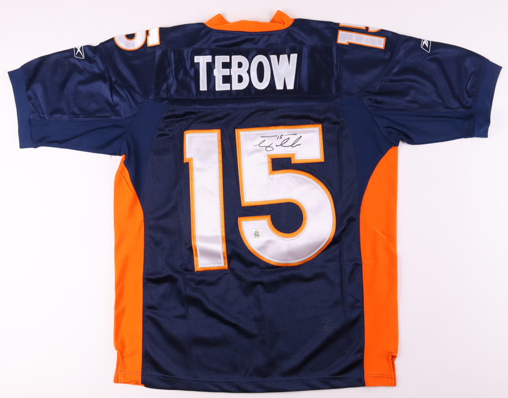Tim Tebow Twice-Signed Broncos Jersey (Tebow) | Pristine Auction