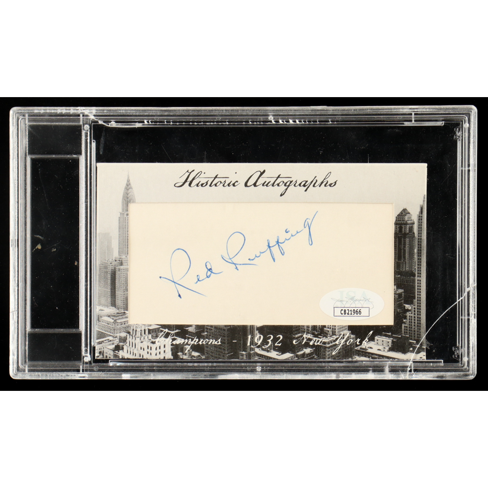 Red Ruffing Signed Encapsulated Cut (JSA) | Pristine Auction
