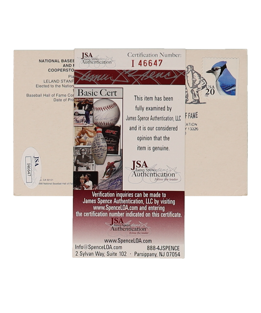 Lee MacPhail Signed Hall of Fame Plaque Postcard (JSA) | Pristine Auction