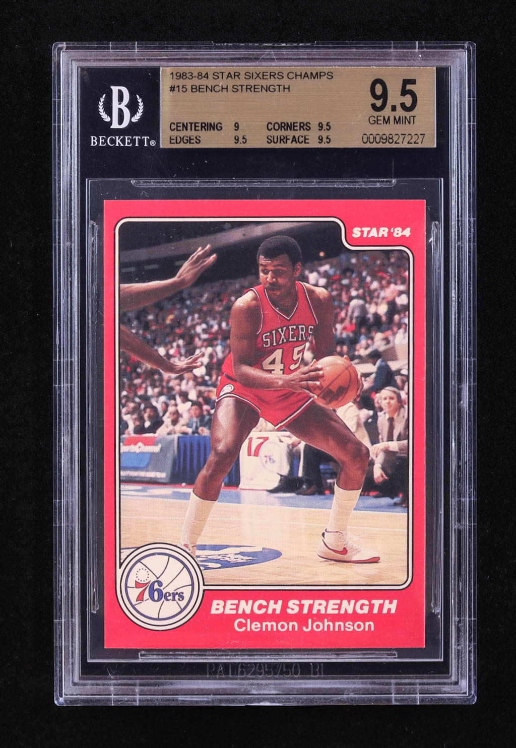Clemon Johnson 1983-84 Star Sixers Champs #15 IA (BGS 9.5) | Pristine ...