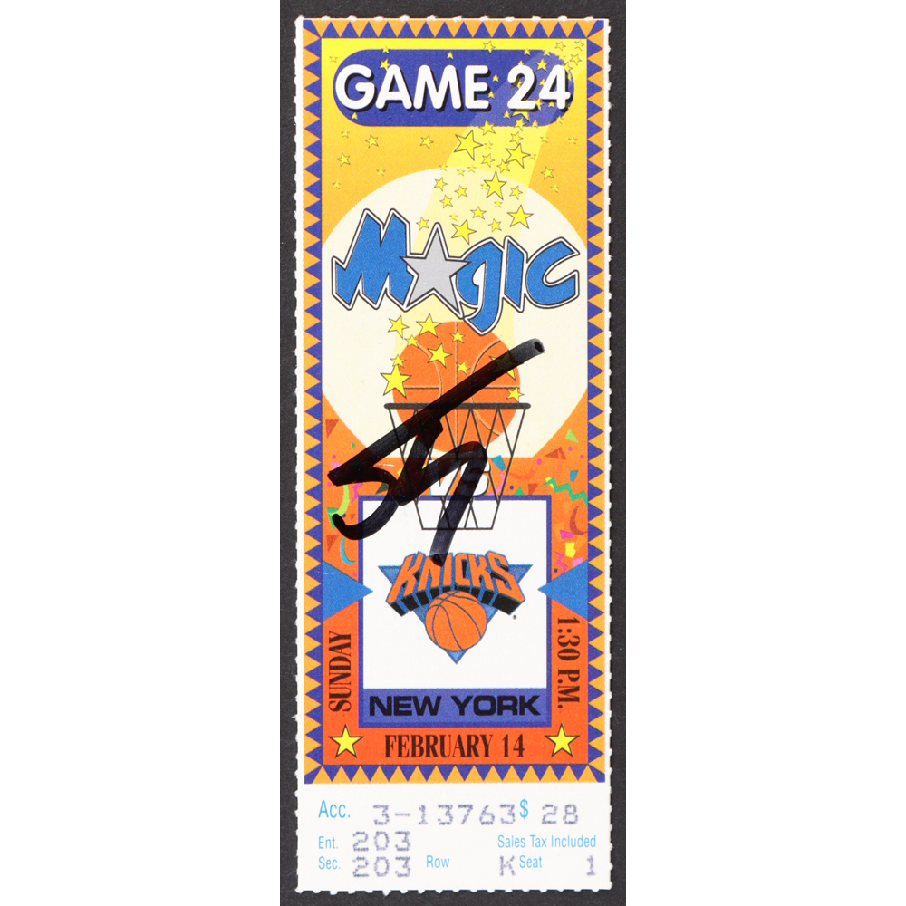 Shaquille O'Neal Signed Magic Rookie Year Ticket (PIA) | Pristine Auction