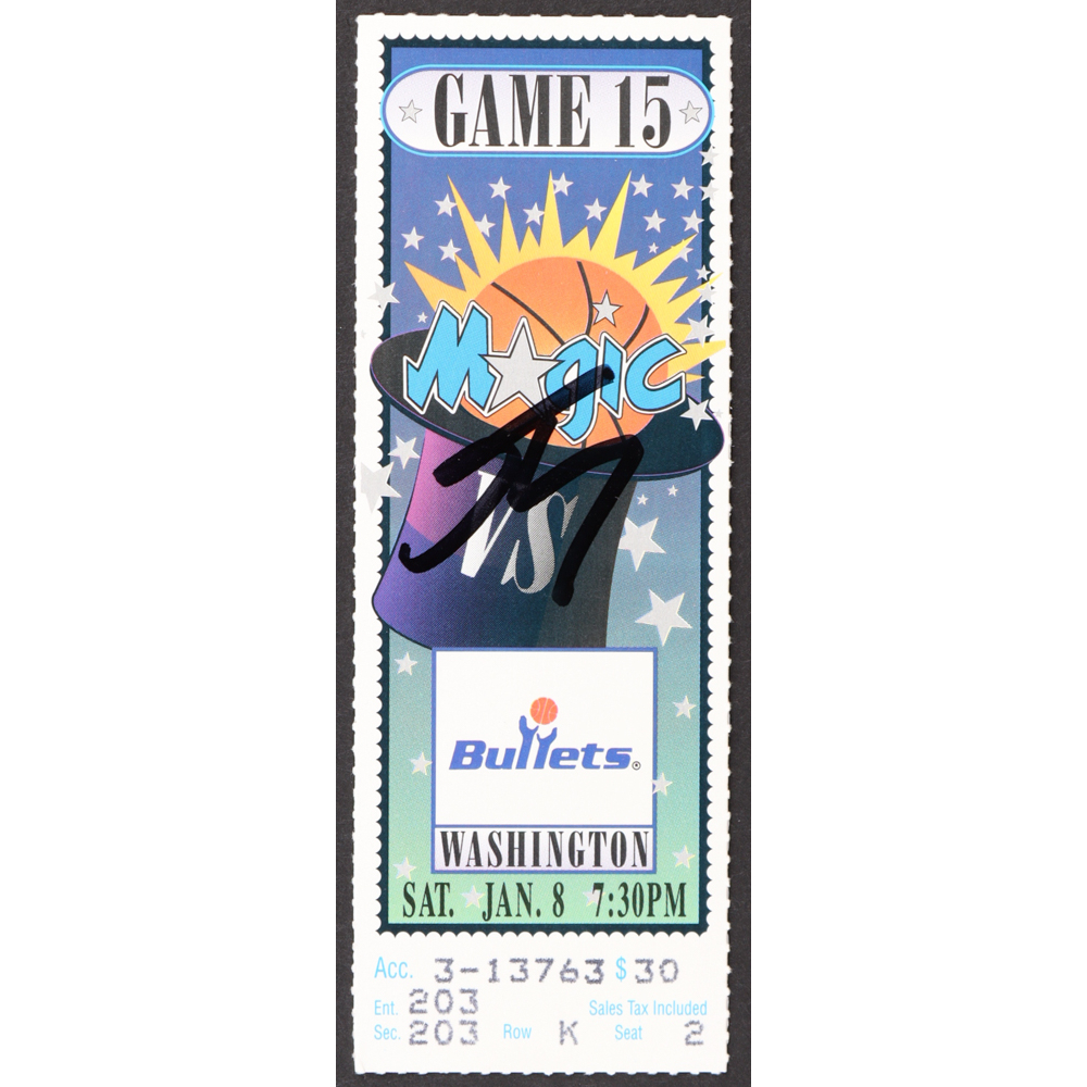Shaquille O'Neal Signed Magic Rookie Year Ticket (PIA) | Pristine Auction