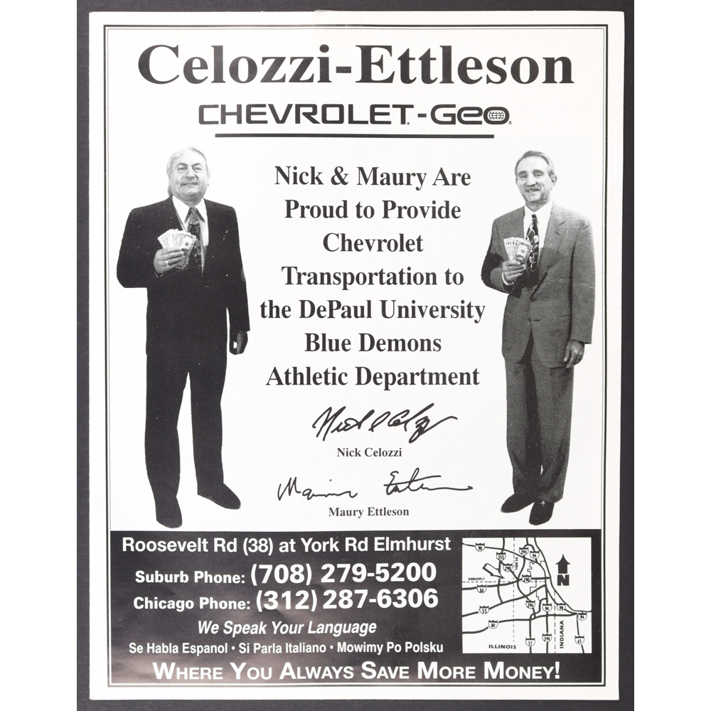 George Mikan & Ray Meyer Signed DePaul Blue Demons Game Program (PSA ...