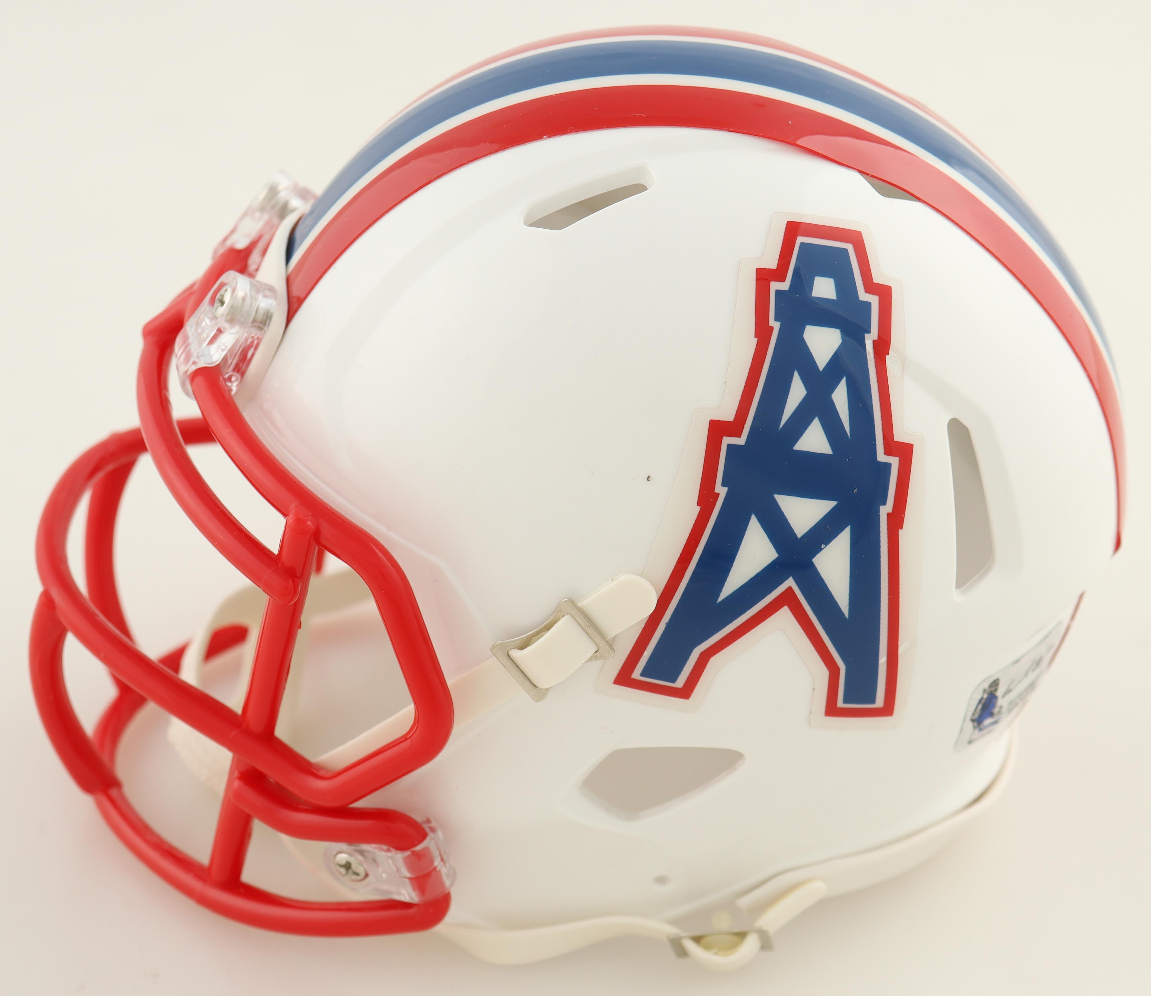 Earl Campbell Signed Oilers Speed Mini Helmet (Beckett & Campbell ...