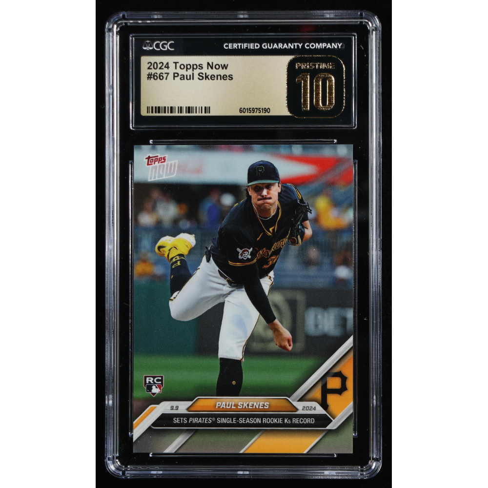Paul Skenes 2024 Topps Now #667 RC (CGC 10 | Black Label) | Pristine ...
