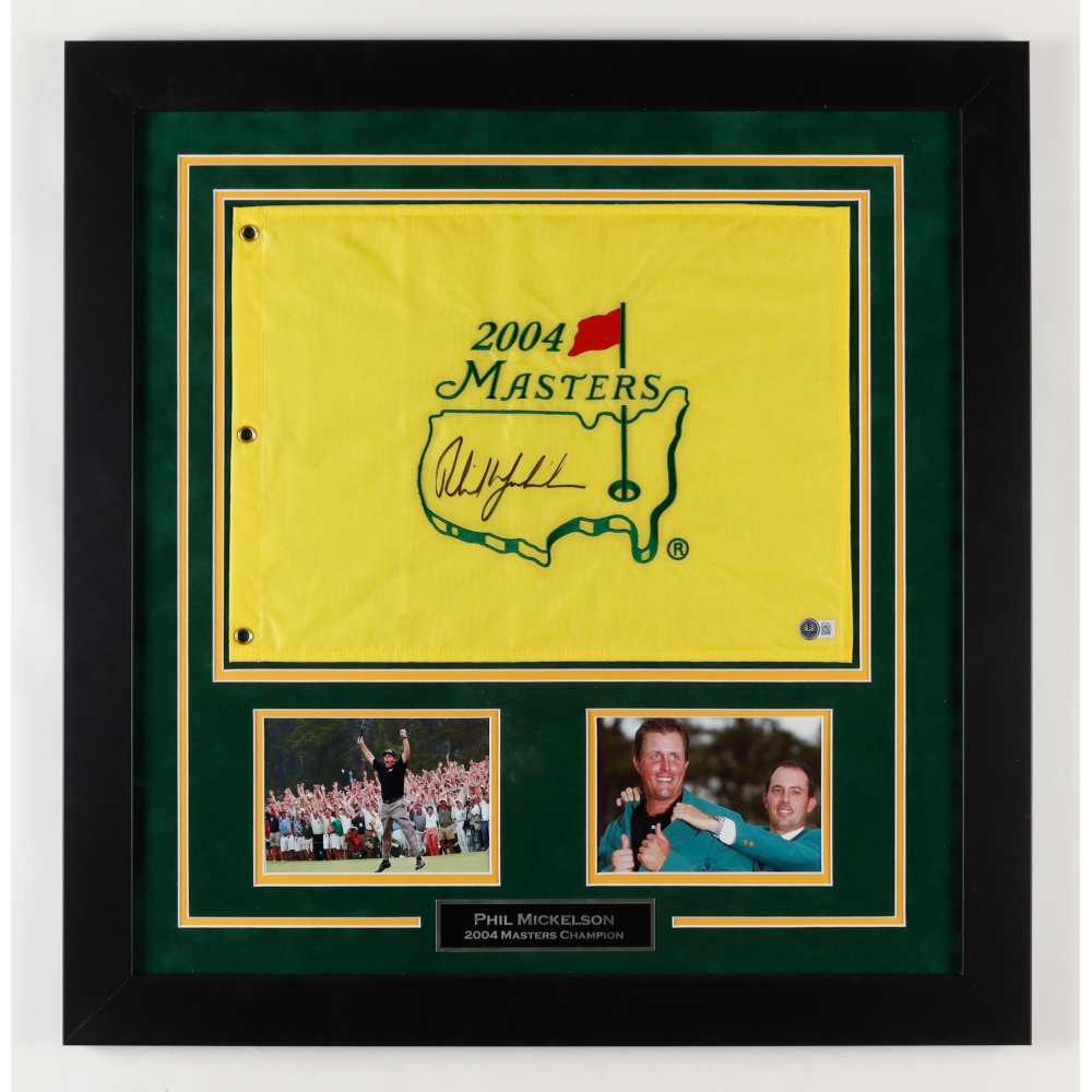 Phil Mickelson Signed 2004 Masters PGA Championship Custom Framed Pin ...