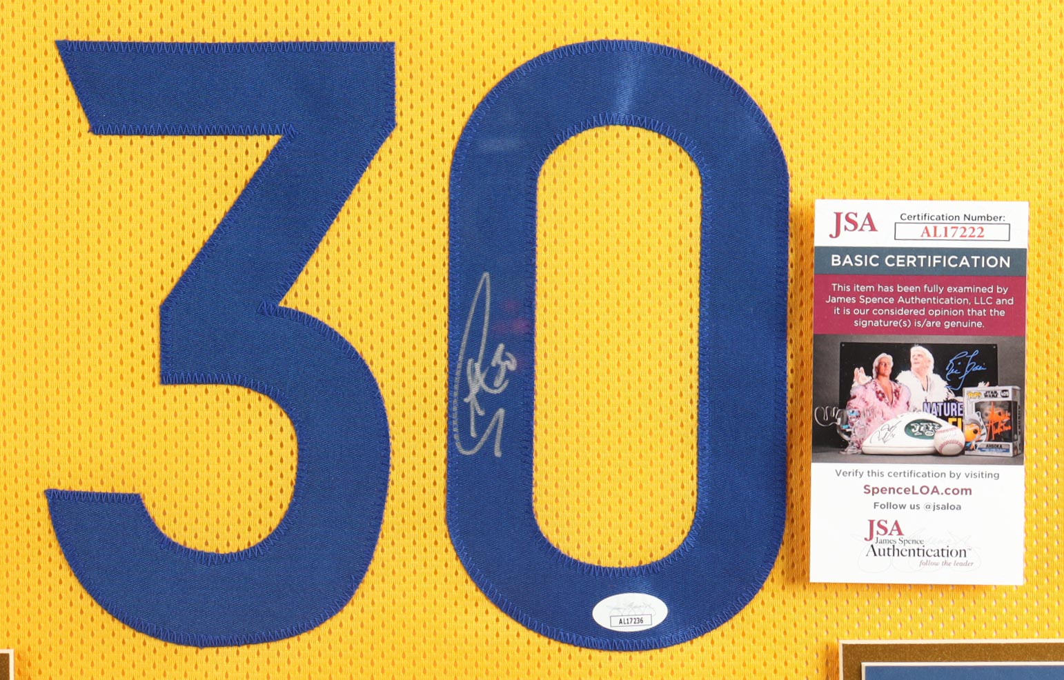 Stephen Curry Signed Warriors Custom Framed Jersey Display with 2017 ...