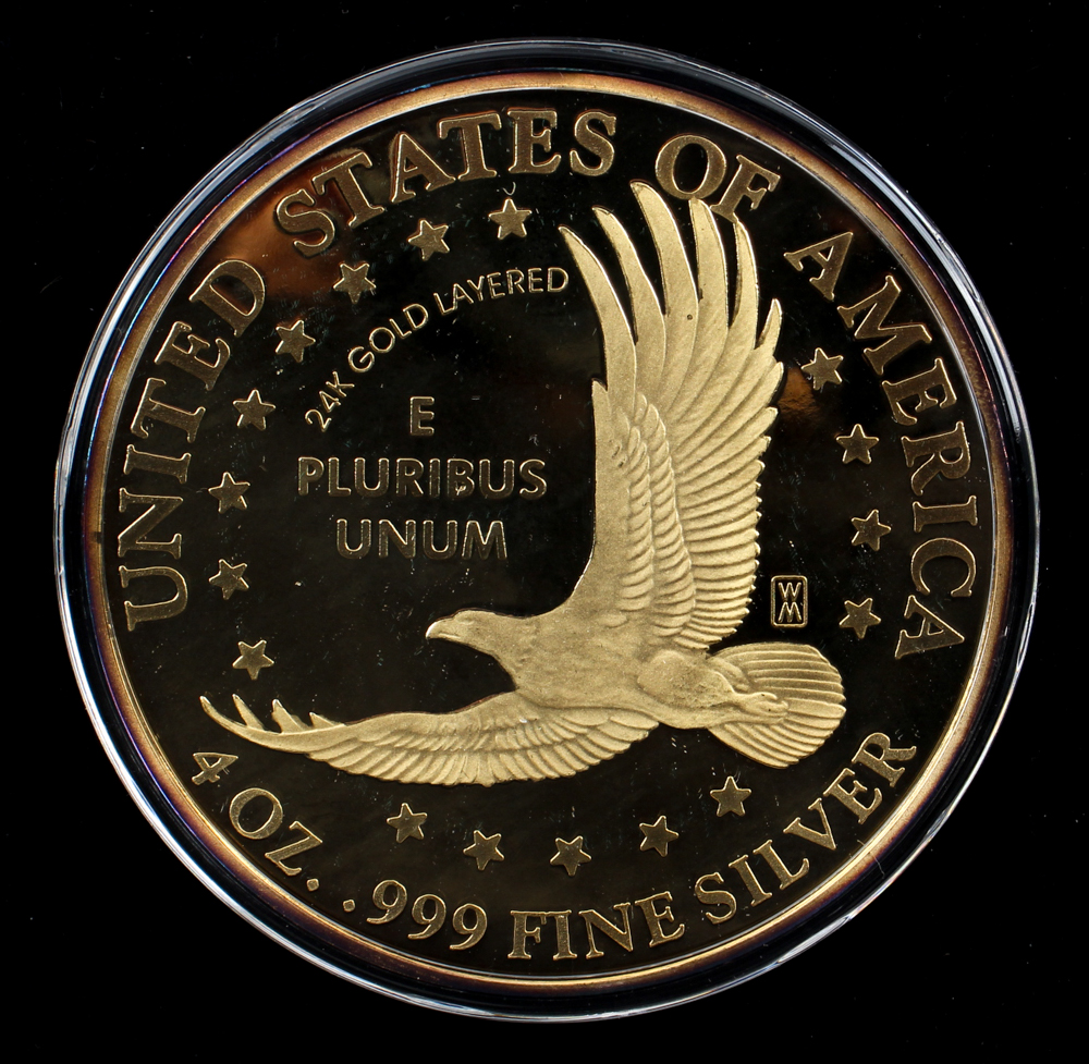 2000 Washington Mint Quarter Pound .999 Fine Silver "Golden Eagle ...