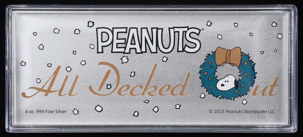 APMEX The Highland Mint "Peanuts" 4 Troy Oz .999 Fine Silver Bullion ...