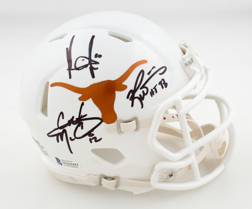 Texas Longhorns Mini Helmet Signed by (4) with Earl Campbell, Ricky ...