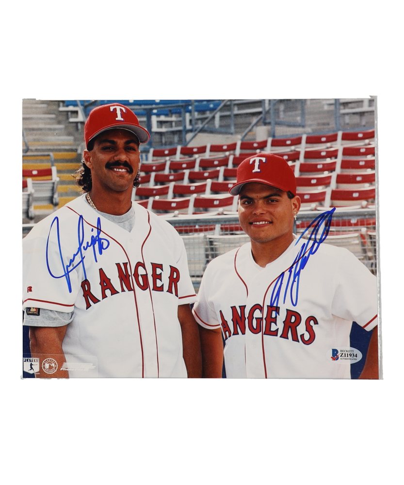 Ivan Rodriguez & Juan Gonzalez Signed Rangers 8x10 Photo (Beckett ...