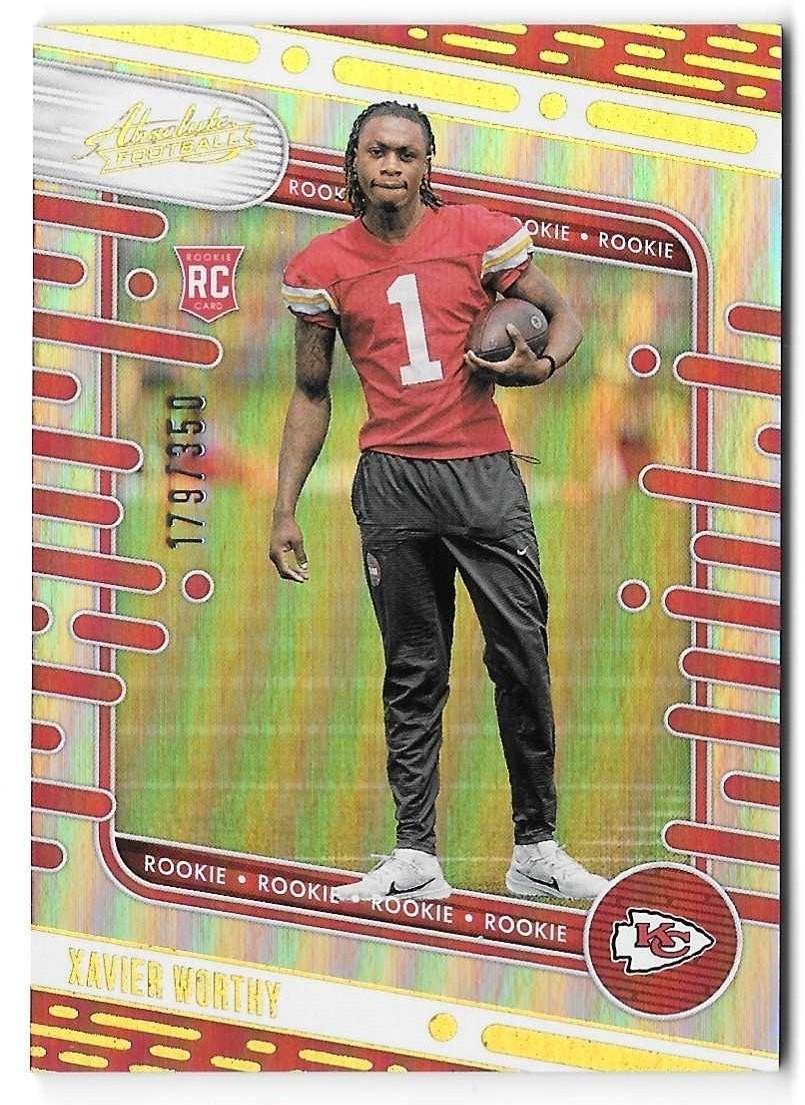 Xavier Worthy 2024 Absolute Gold #128 RC #179/350 | Pristine Auction