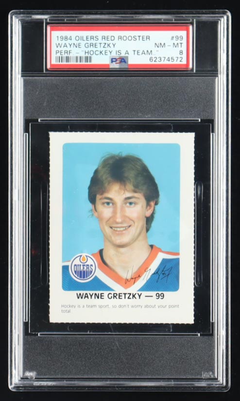 Wayne Gretzky 1984 Oilers "Hockey Is A Team Sport" Red Rooster #99 ...