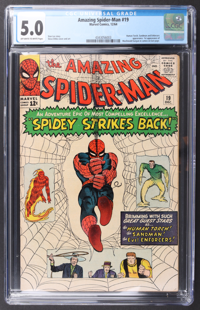 1964 "The Amazing Spider-Man" Issue #19 Marvel Comic Book (CGC 5 ...