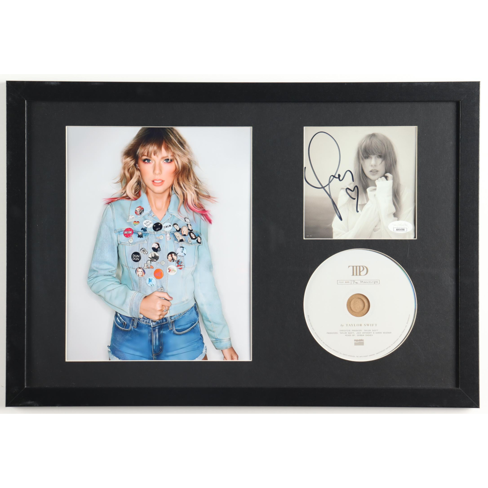 Taylor Swift Signed Custom Framed "The Tortured Poets Department" CD ...