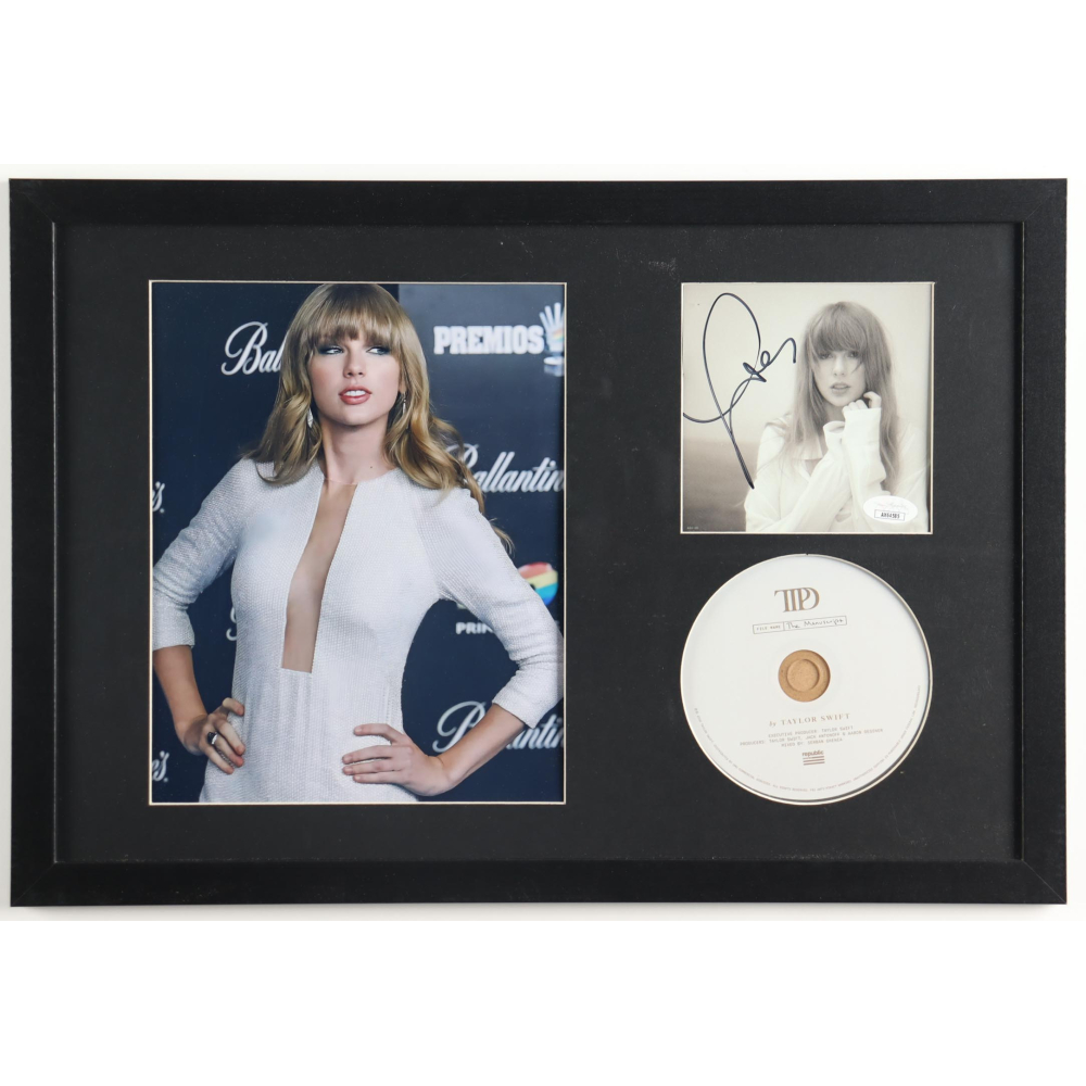 Taylor Swift Signed Custom Framed "The Tortured Poets Department" CD ...