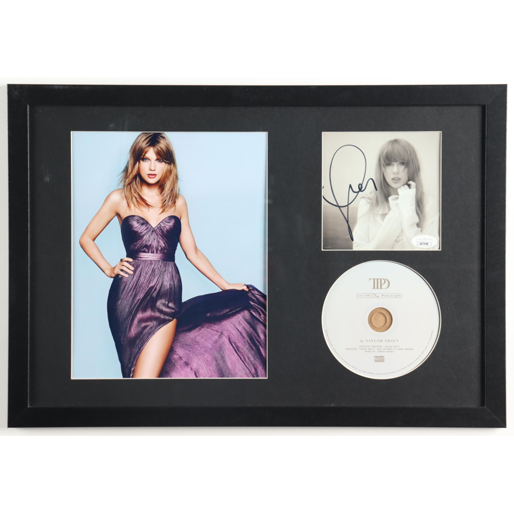Taylor Swift Signed Custom Framed "The Tortured Poets Department" CD ...