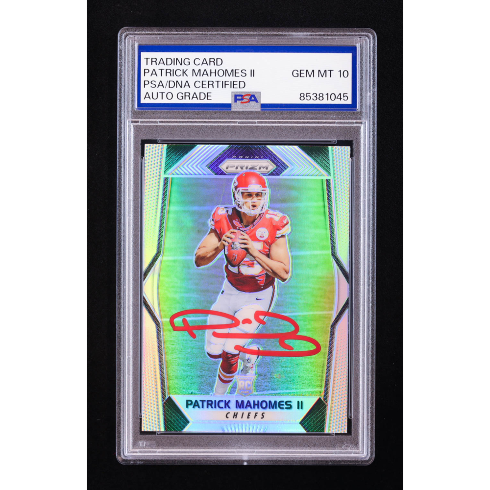 Patrick Mahomes II Signed 2017 Panini Prizm Prizms Silver #269 RC (PSA ...