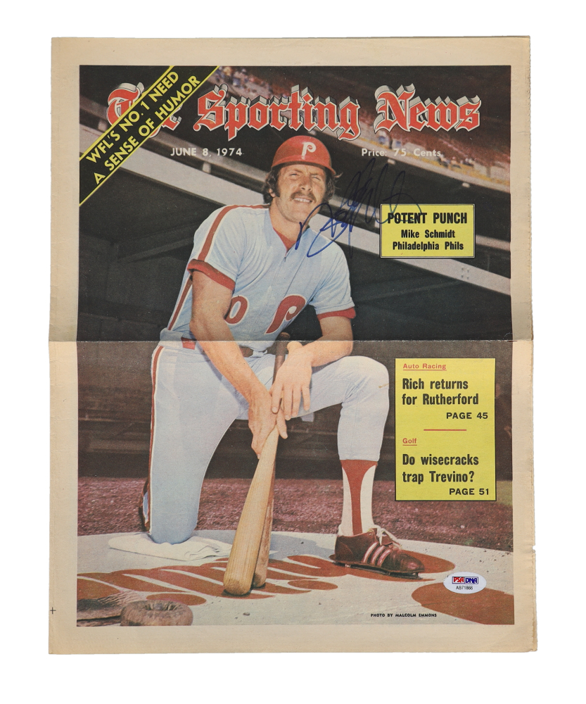 Mike Schmidt Signed 1974 "The Sporting News" Newspaper (PSA) | Pristine ...