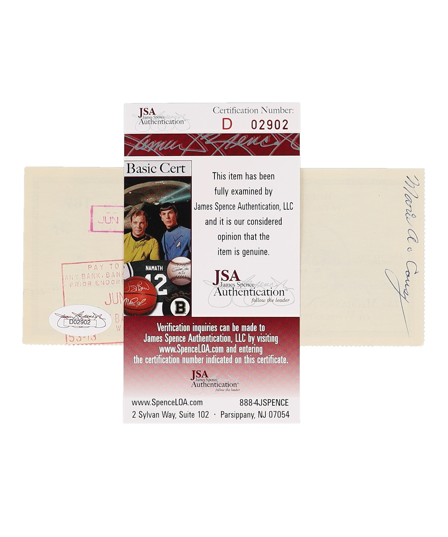 Bob Cousy Signed 1958 Personal Bank Check (JSA) | Pristine Auction