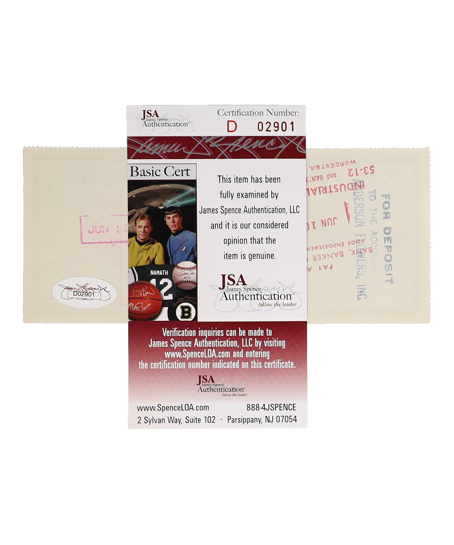 Bob Cousy Signed 1958 Personal Bank Check (JSA) | Pristine Auction