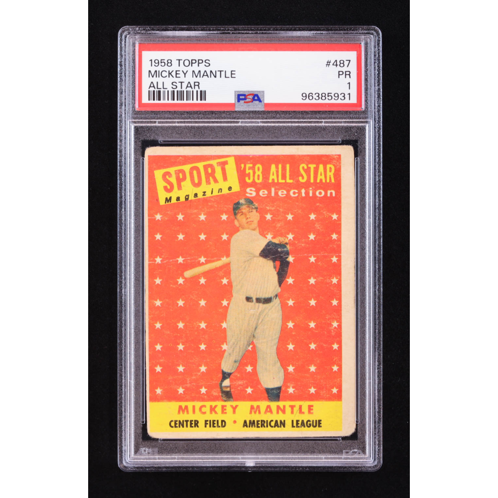 Mickey Mantle 1958 Topps #487 AS TP (PSA 1) | Pristine Auction