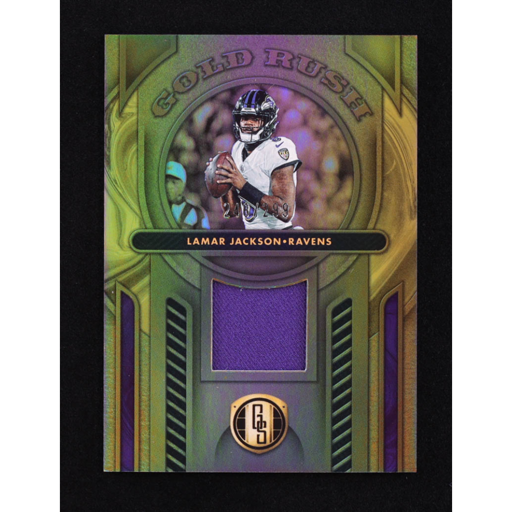 Lamar Jackson 2024 Panini Gold Standard Gold Rush Jerseys #GRLJN #246/ ...