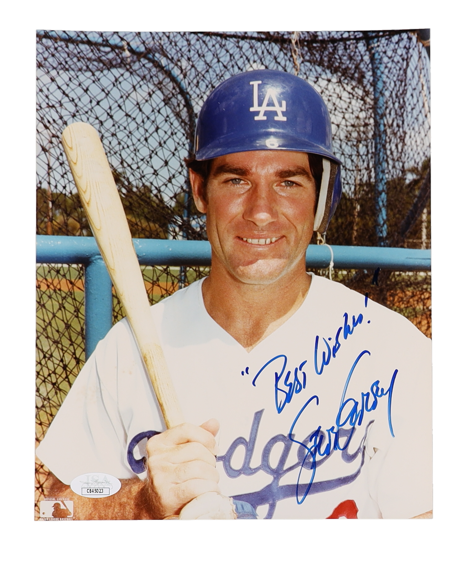 Steve Garvey Signed Dodgers 8x10 Photo inscribed "Best Wishes!" (JSA ...