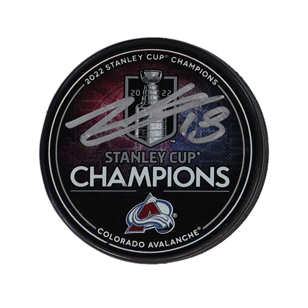 Alex Newhook Signed 2022 Stanley Cup Champions Hockey Puck (MA ...