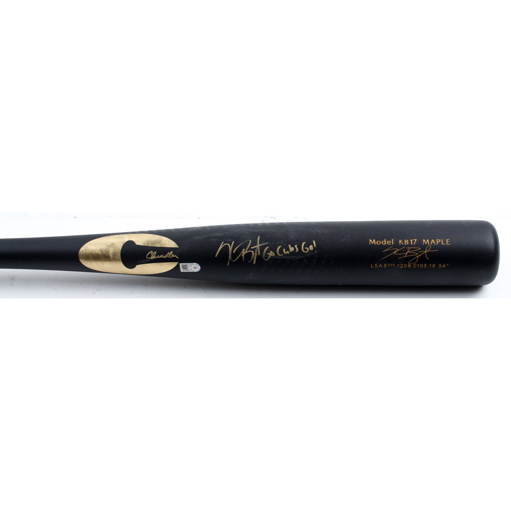 Kris Bryant Signed Chandler Baseball Bat Inscribed "Go Cubs Go" (MLB ...