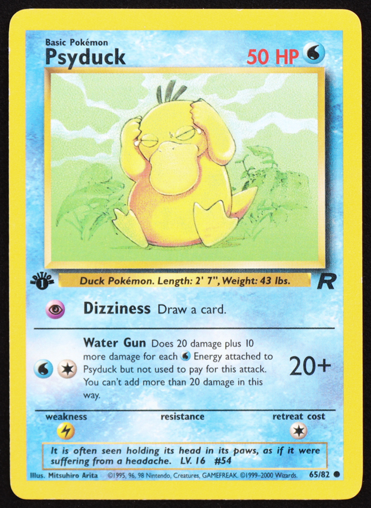 Psyduck Pokemon 2000 Team Rocket #65 | Pristine Auction