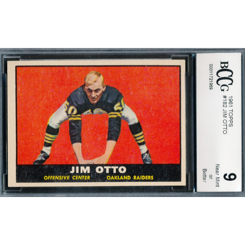 Jim Otto 1961 Topps #182 RC (BCCG 9) | Pristine Auction