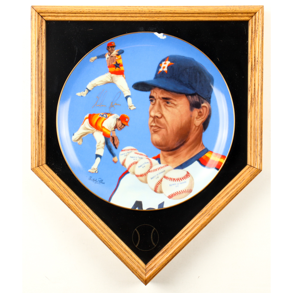 Nolan Ryan Signed 1983 Astros LE Custom Framed Plate Display (JSA ...