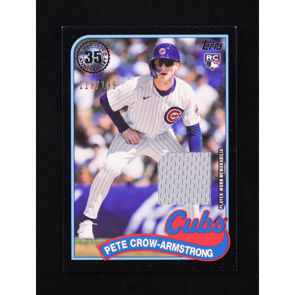 Pete Crow-Armstrong 2024 Topps 1989 Topps Relic #89RUPC #119/199 RC ...