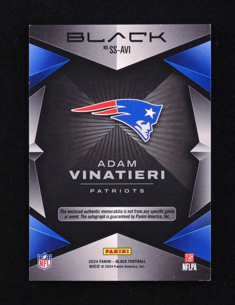 Adam Vinatieri 2024 Panini Black Sizeable Signatures Black #SSAVI #29/ ...